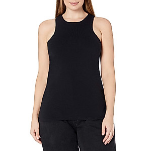 The Drop Women's @lucyswhims Sleeveless Halter Crewneck Sweater Tank, Black, XS