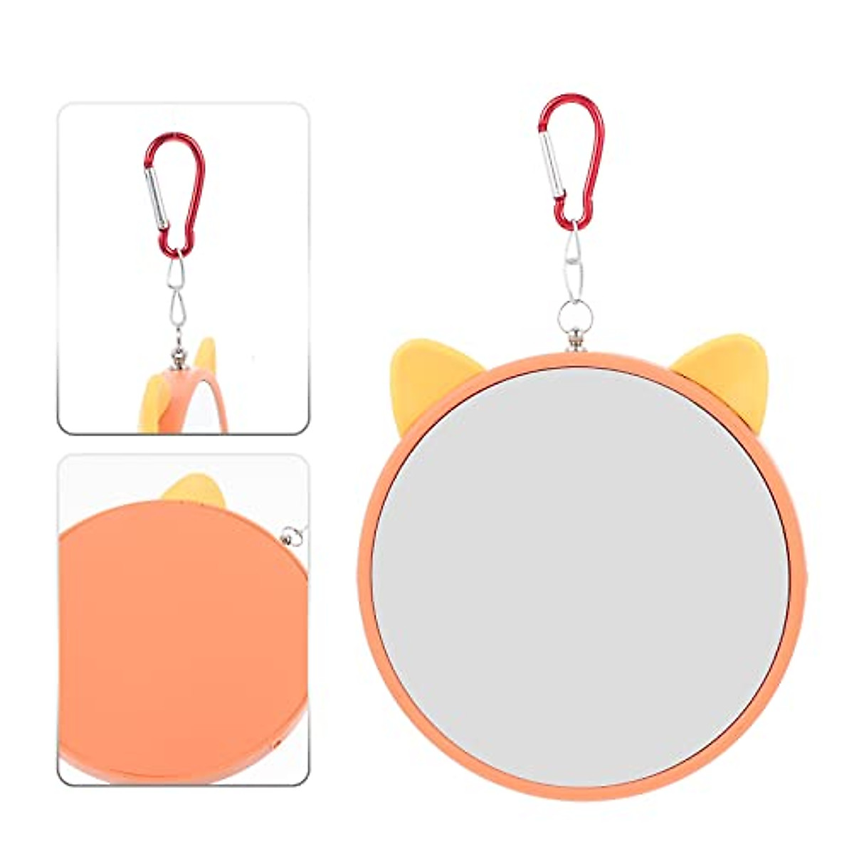 POPETPOP 2Pcs Bird Mirror Parrot Hanging Swing Mirror Toys Bird Interactive Playing Toy for Chicken Cockatiel Parakeets Canaries Budgie Cage Accessories