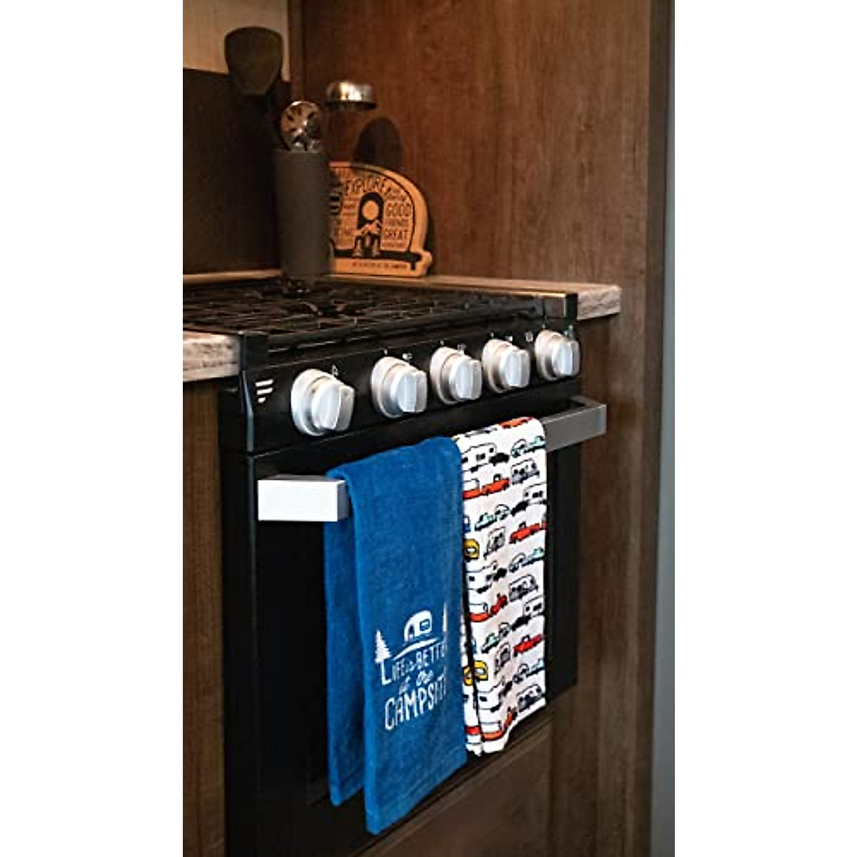 Camco Life is Better at The Campsite RV Dish Towel Set - Perfect for Drying Hands and Dishes - Includes a Set of (2) Towels - 27-Inches x 16-1/2-Inches (53301)