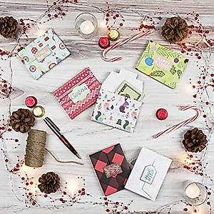 JOYIN 30PCS Christmas Gift Box Card Holders with Magic Sticker Christmas Gift Card Box Holders for Holiday Party, Cash Holder Gift Boxes, Christmas Candy Wrapping Paper, Holiday Gift Extra-Special