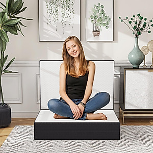 wOod-it Folding Mattress, 4 inch Tri-Fold Memory Foam Mattress Topper for Camping, Foldable Guest Bed, Portable Travel Mat with Washable Cover, 75"×54"×4", White