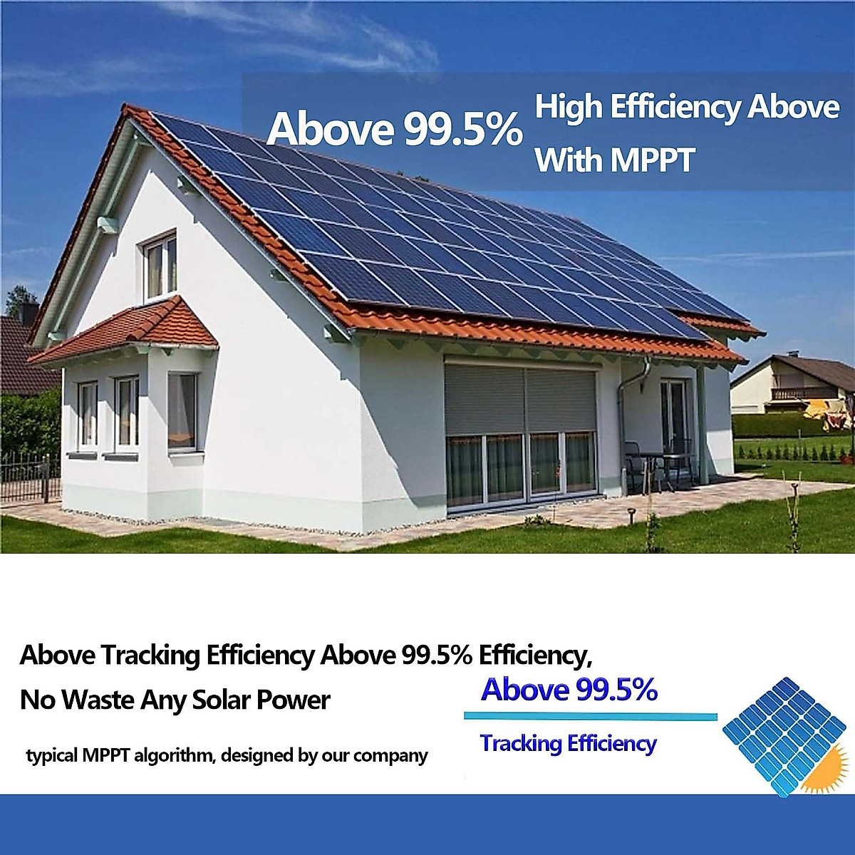 EPEVER 40A MPPT Solar Charge Controller with Tempreture Sensor MT50 Remote Meter 12V 24V Auto Indentify Apply for Lead Acid Lithium LiFePO4 (Tracer4210AN+MT50+Tempreture Sensor)