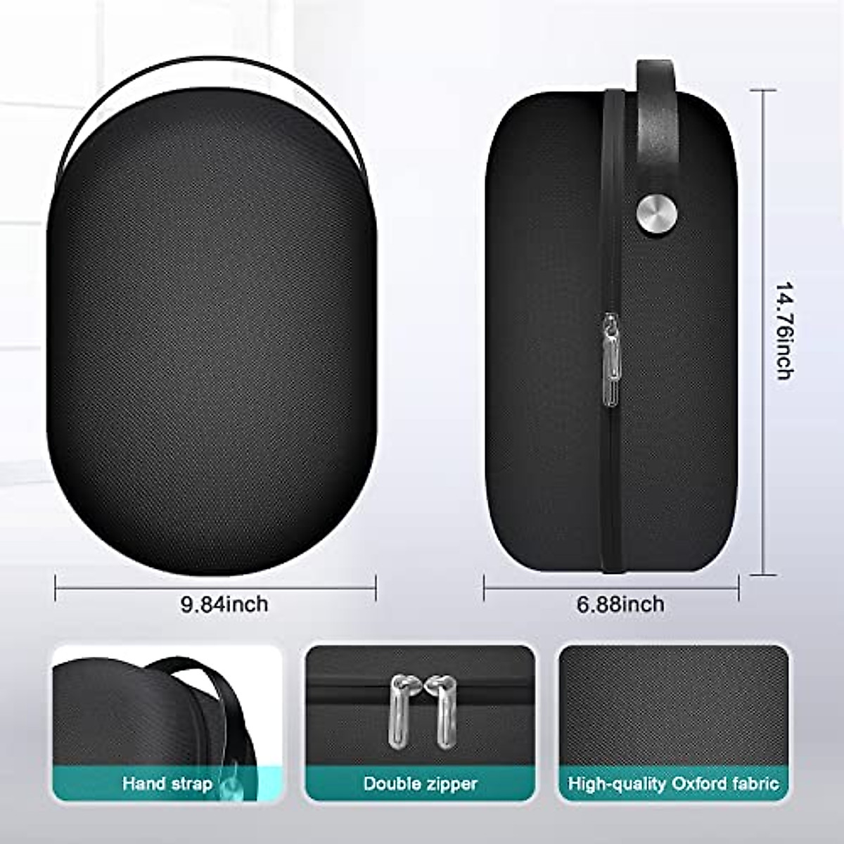 Vakdon Hard Carrying Case Compatible with Playstation VR2 Gaming Headset and Touch Controllers Accessories, Travel and Home Storage Bag for PSVR2 with Lens Protector Cover