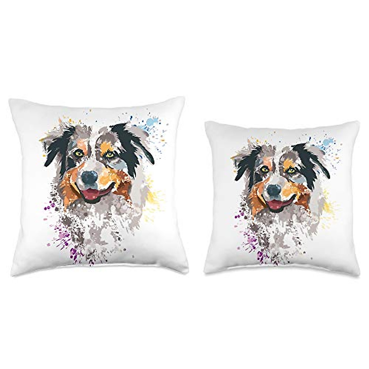 Australian Shepherd Gifts & Aussie Lover Shirts Graphic Aussie Mom Australian Shepherd Throw Pillow, 18x18, Multicolor