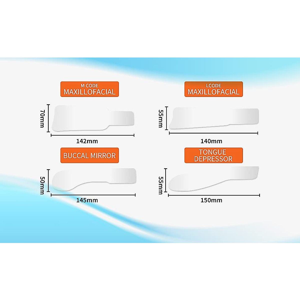 OUBO US Stock Occlusal Mirror Orthodontic LED Fog-Free Photo Mirror Stainless Steel Observation Mirror