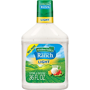 Hidden Valley Original Ranch Light Topping and Dressing, Gluten Free, 36 Ounce Bottle (Package May Vary)