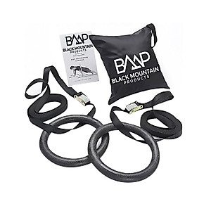 Black Mountain Products 1200lbs Rated Multi-Use Exercise Gymnastics Rings