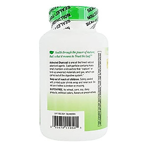 Nature's Way Activated Charcoal, Binds Unwanted Materials and Gas*, 560mg per Serving, 360 Capsules