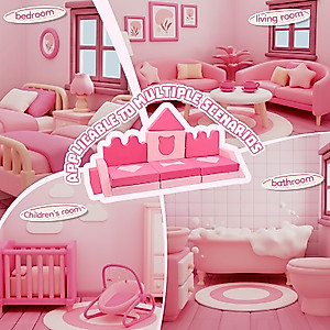 Erament 20Pcs Modular Kids Play Couch - Kids Couch for Playroom Bedroom Living Rooms 800+DIY Creativing Couch for Inspiring Child Versatile, Large Modular Couch Children Convertible Sofa Foam Couch