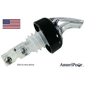 AmeriPour - Measured Pourer - Liquor Bottle Pourers - Collared - (3pk) Made 100% In The USA. Bar Spouts That Don't Leak - No Cracks, Just A Perfect Cocktail Pour Everytime. Great for Wine Too! (1oz)