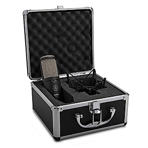 AKG P420 Condenser Microphone Bundle with Studio Stand, Pop Filter and XLR Cable (4 Items)
