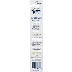 Tom's of Maine Whole Care Toothbrush, Soft, 2 Count(Pack of 1)