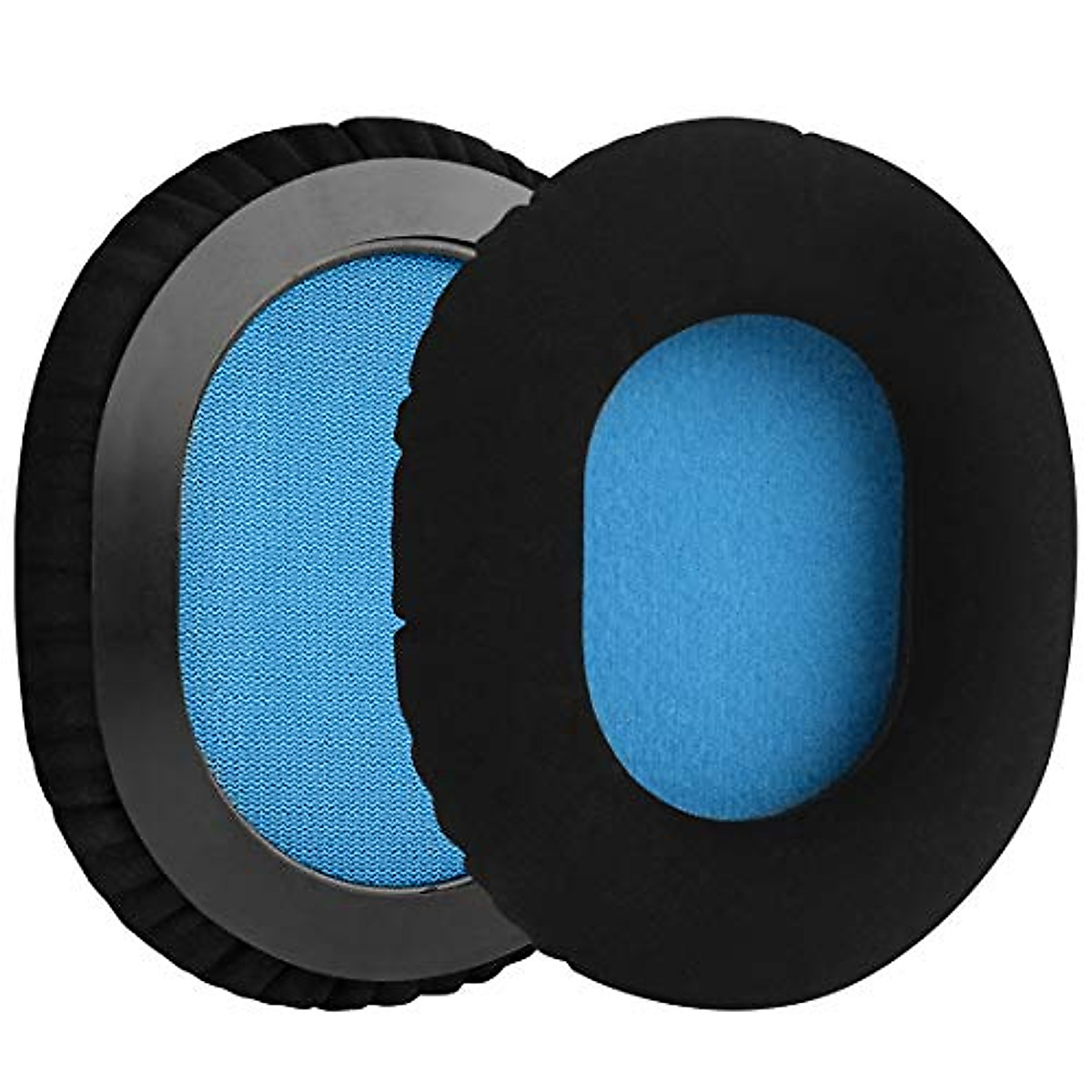 Geekria Comfort Velour Replacement Ear Pads for Sennheiser HD8 DJ Headphones Earpads, Headset Ear Cushion Repair Parts (Black)