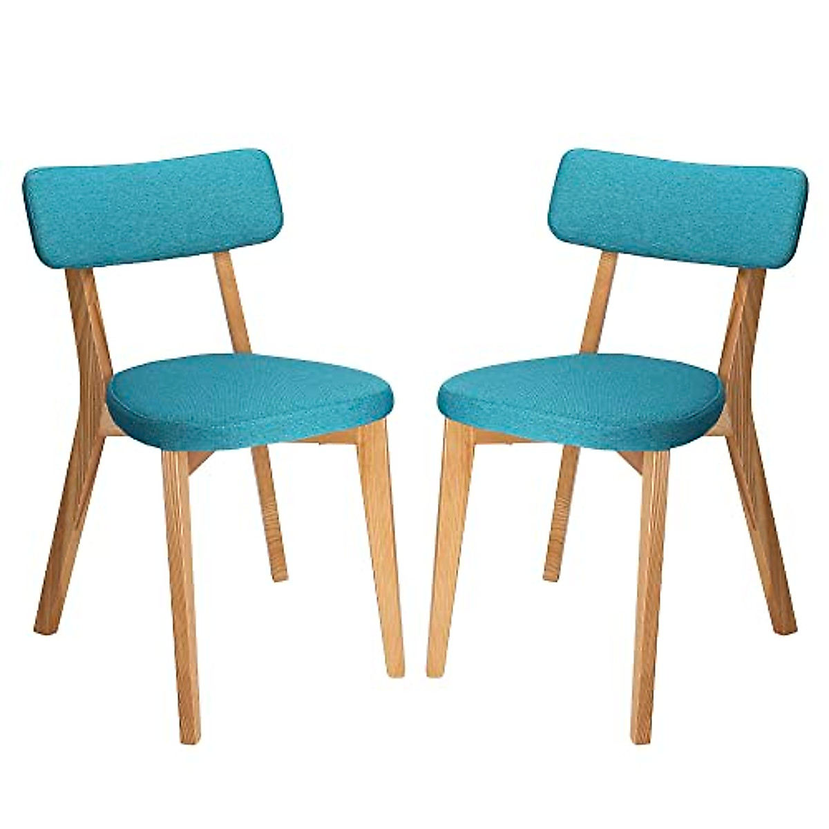 Fishat Pink Simple Double Rod Garment Rack & SAH Solid Wood Dining Chair Set of 2