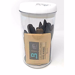 Easy Open Acrylic Cigar Humidor Jar with Boveda 69% 2-Way Humidity System, 25 Cigar Capacity (Round)
