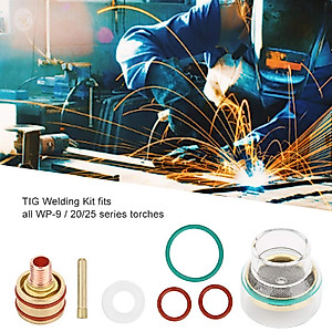 Welder The Rubber Torch 3.2Mm Tfm53Ncn Tig Welding Kit Tig Torch Welding Torch Glass Cup Collet for Wp9 Wp202.4Mm (1.6mm)