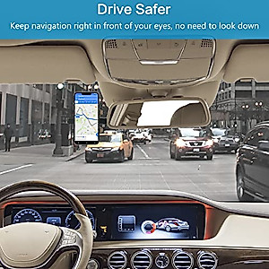 JDHDL Rear View Mirror Phone Holder, Rotatable and Retractable Car Phone Holder Mount Rearview Mirror Phone Holder for Car Compatible with All 4-7 Inch Cell Phones