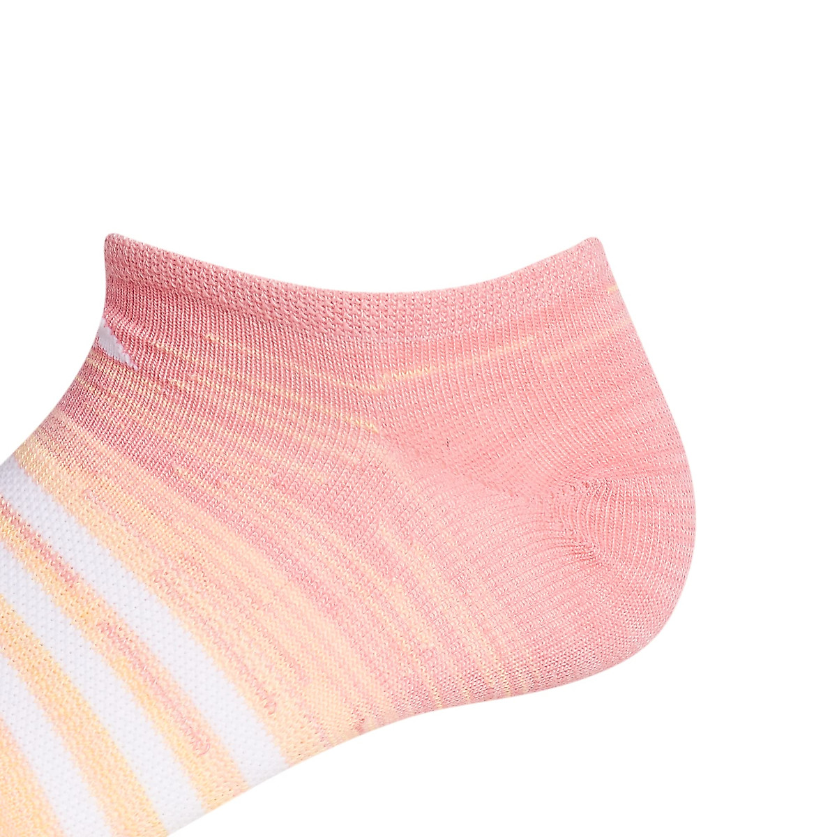 adidas Kids-Girl's Superlite No Show Socks (6-Pair), Hazy Rose/Hazy Blue/White, Large