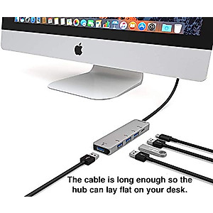 EZQuest USB C Hub 5 in 1 with 4 USB A 3.0 Ports (1 with BC 1.2), 1 USB C PD 3.0 with FRS - Compatible with USB C Laptops and Devices