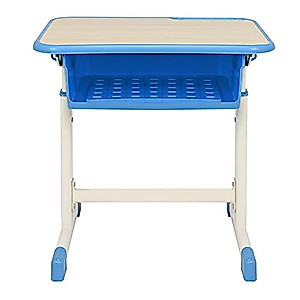CuisinSmart Student Desk Chair Set Adjustable Kids Table Seats Classroom Furniture Blue
