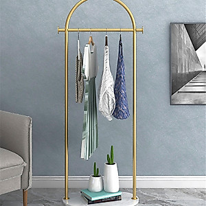 Modern Clothes Rail，Clothing Garment RacksClothes Rack with Iron Brackets and Marble Base, Tall Clothing Racks for Bedroom(Size:50 * 33 * 170CM,Color:D)