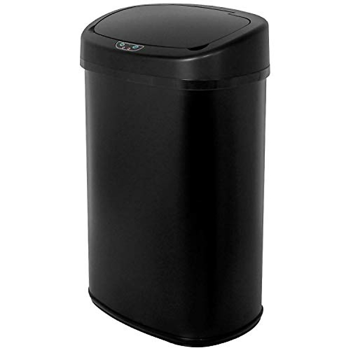 HCB Trash Can Automatic Waste Bin Mute Metal Garbage Can with Lid Stainless Steel 13 Gallon 50 Liter for Kitchen | Office | Bedroom | Bathroom | Living Room (Black)