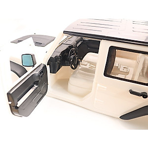 KYX Racing ABS Hard Body w/Convertible Top for 1/10 RC Crawler SCX10 II 313mm Wheelbase Car Body Shell, White