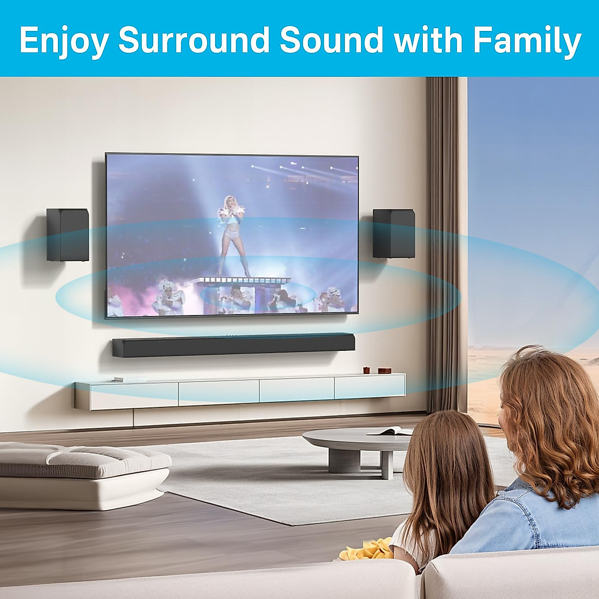 tiebutie Soundbar Wall Mount for Vizio Sound Bar Mount Mounting Bracket for Vizio Rear Speaker Mount - Space Saving Bracket for Vizio Soundbar Wall Mount Under or Above TV