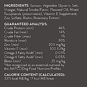 Dogswell Jerky Skin and Coat – Mini Salmon Jerky Dog Treats with Dog Skin & Coat Support (4 oz. Salmon)