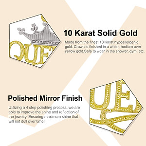 Charm America - Gold Queen Charm - 10 Karat Solid Gold (Style 2)