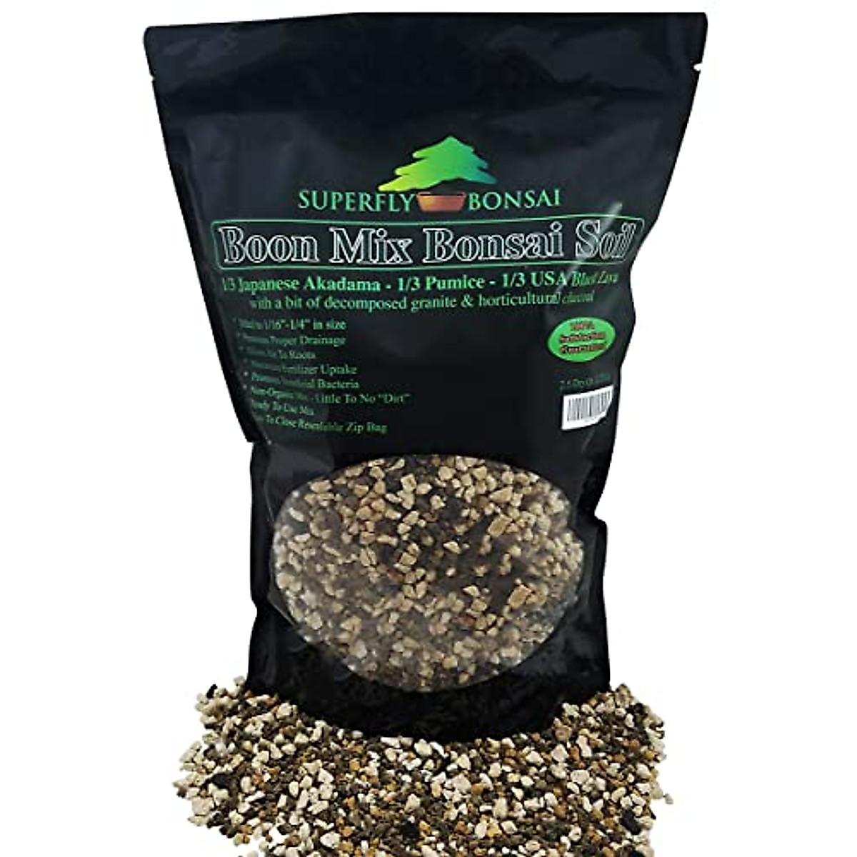 Boon Bonsai Soil Mix Boon Mix - Inorganic Substrate with Pumice, Lava and Akadama (2.5 Dry Quarts)