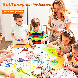 Scissors Bulk of 6-Pack, Taotree 8" Scissors All Purpose Comfort Grip Sharp Scissor for Office School Supplies, Classroom Student Teacher Craft Sewing Fabric Scissor, Paper Cutter, Scrapbook Supplies