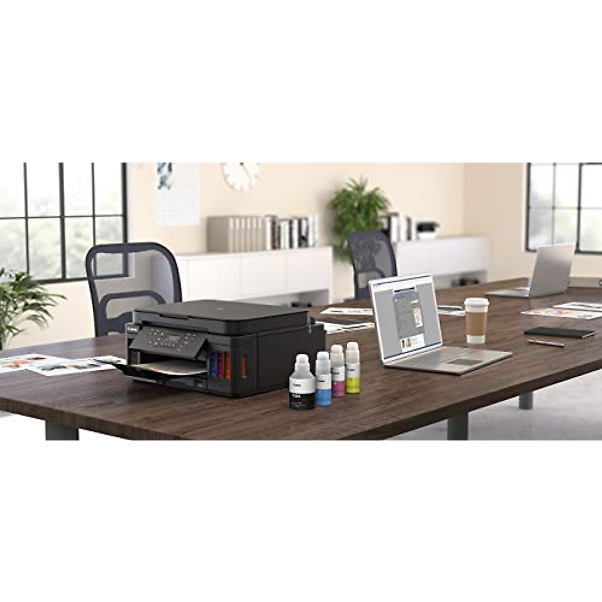 Canon PIXMA G6020 All-in-One Supertank Wireless (Megatank) Printer, Copier and Scan with Mobile Printing, Black, Works with Alexa