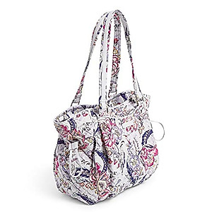 Vera Bradley Women's Cotton Glenna Satchel Purse, Hummingbird Park, One Size
