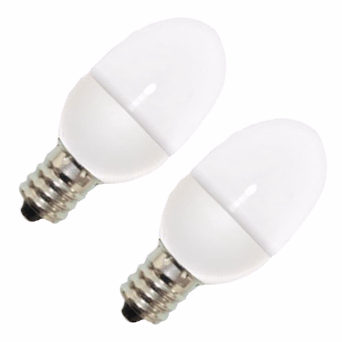 GE C7 LED Light Bulb, Night-Light Plug-In Units, Soft White Finish, 0.5-Watt, Candelabra Base, 2-Pack