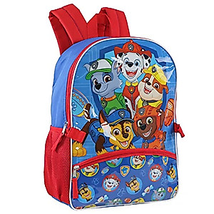 Nickelodeon Boys' Paw Patrol Backpack with Lunch (Light Blue/Red)