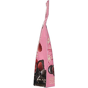 Tru Fru Nature's Raspberries Hyper-Dried Fresh in Dark Chocolate, 4.2 Ounce Bag