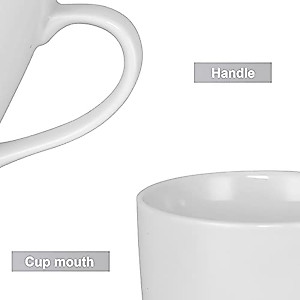 Miibox White Dinnerware Set, 40-Piece Service For 8，with Dinner Plates, Salad Plate, Bowls, Mugs and Teaspoons, Porcelain Durable for Christmas, Halloween, Wedding, Banquet