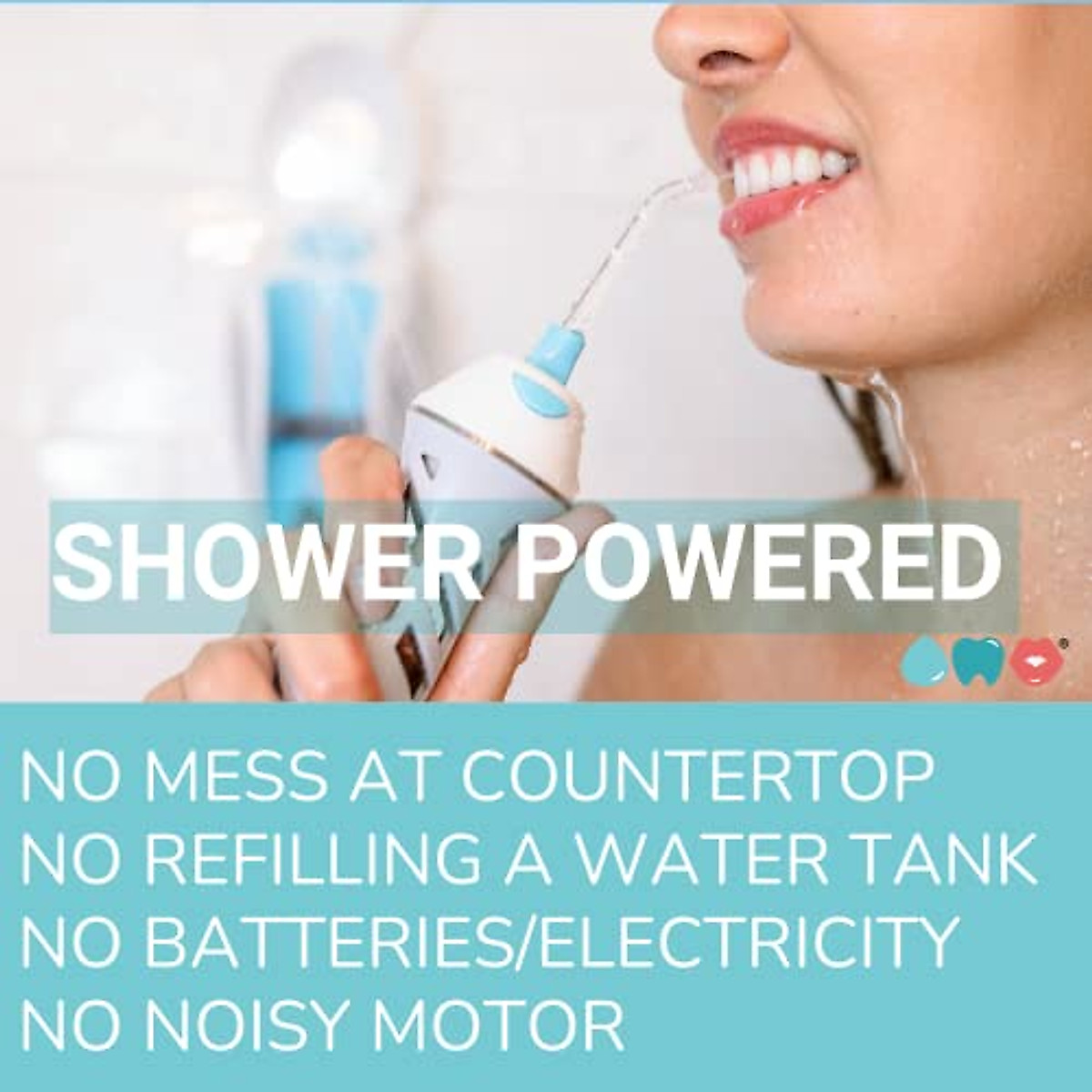 ToothShower Complete Oral Care Solution: ToothShower - 3-in-1 Toothbrush, Gum Massager, and Water Flossing Tip for Ultimate Dental Hygiene and Freshness