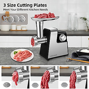 Electric Meat Grinder，350W(2800W Max) Sausage Stuffer Maker with Sausage Stuffer Tubes & Kubbe Kit，Food Grinder with Blade & 3 Plates For Home Kitchen Use