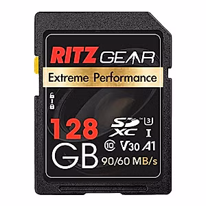 Extreme Performance High Speed UHS-I SDXC 128GB SD Card 90/60 MB/S U3 A1 Class-10 V30 Memory Card for SD Devices That can Capture Full HD, 3D, and 4K Video as Well as raw Photography