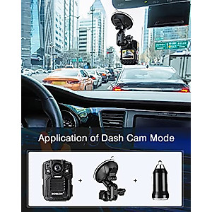 BOBLOV Car Suction Cup for HD66-02/D7 Body Camera, Car Mount and a Car Charger ONLY for HD66-02/D7 Body Camera, Don't Fit to Other Models Camera not Included