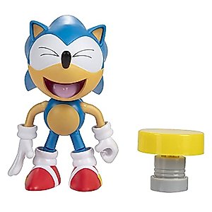 Sonic The Hedgehog 4-Inch Action Figure Classic Sonic with Spring Collectible Toy