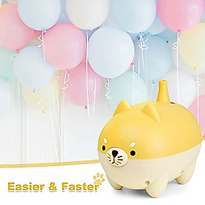 WEEFEESTAR Electric Balloon Pump, Balloon Inflator with Balloon Tying Tools, Balloon Blower for Birthday Party Decoration