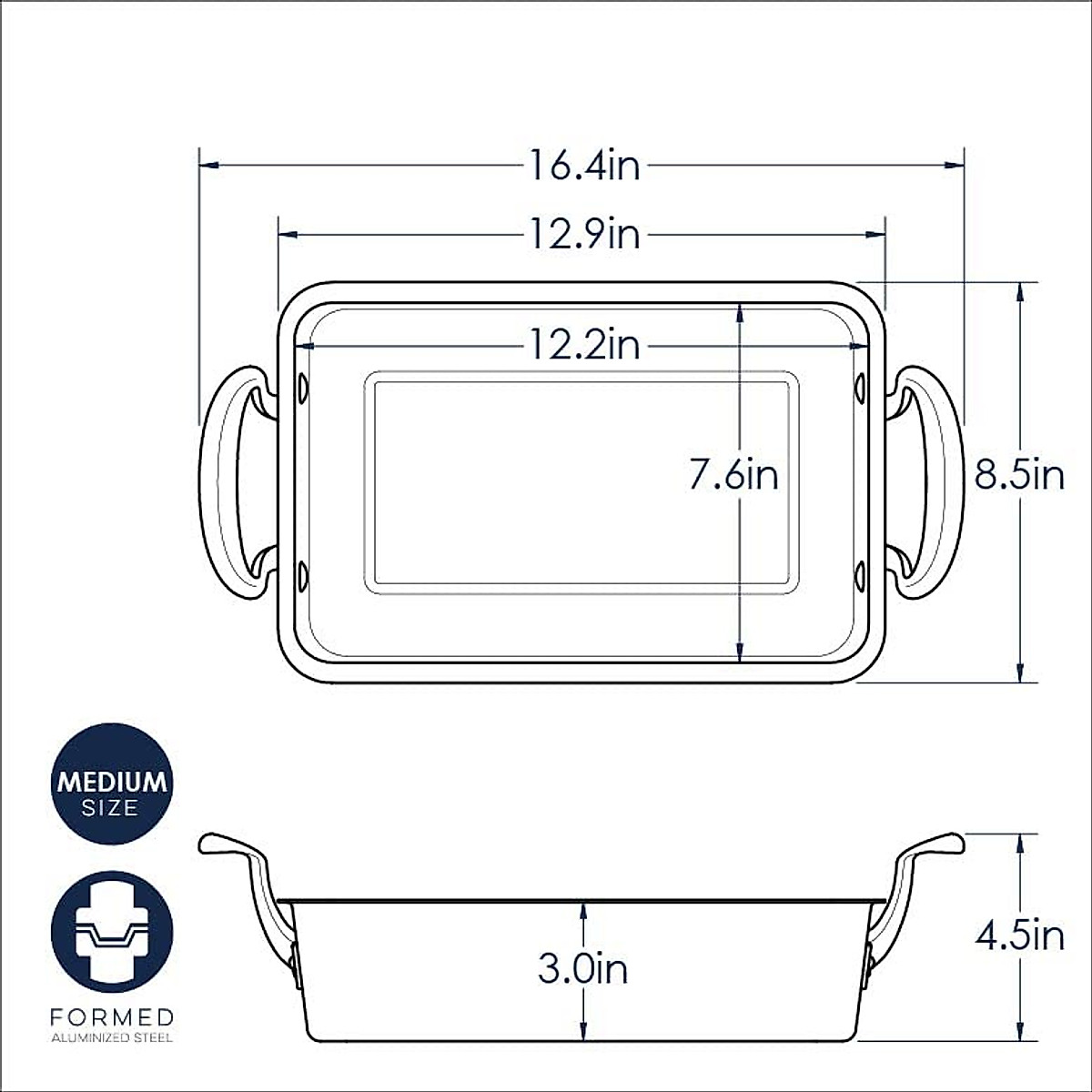 Nordic Ware 41633 Roaster, Medium, Copper
