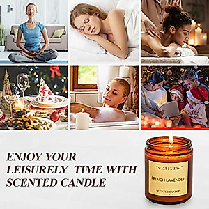 JINZAIYUAN GRACEHOUR Candles for Home Scented，7oz Large Scented Candles for Women & Man, French Lavender Scented Candles,Natural Soy Wax Jar Candle Gifts for Home Decor Birthday，35H Long Lasting
