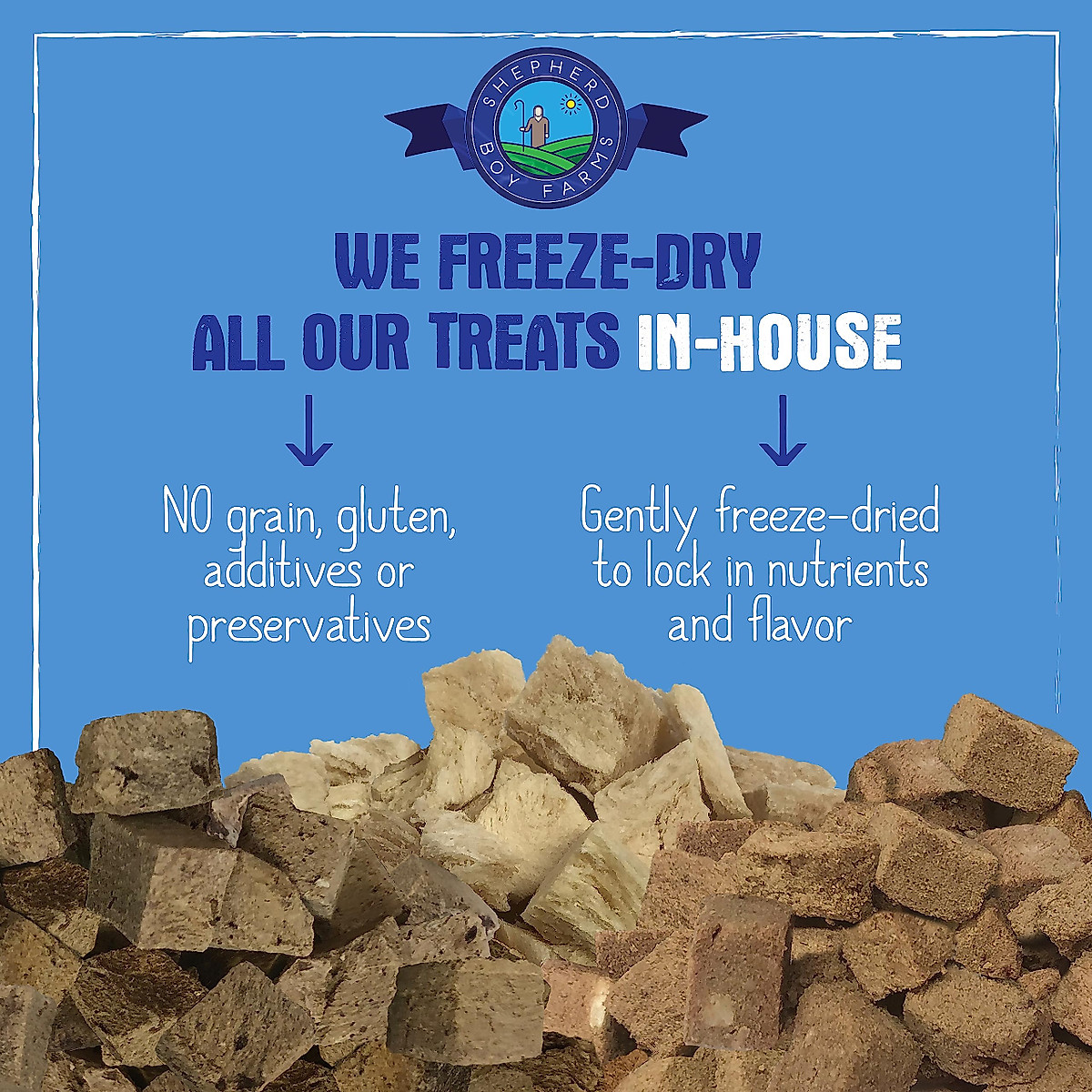 Shepherd Boy Farms Freeze Dried Dog Treats, Duck Heart, All Natural Freeze-Dried Dog Treat & Dog Snacks, Made in USA, High in Protein, Essential Nutrition of Raw Dog Food, 8oz