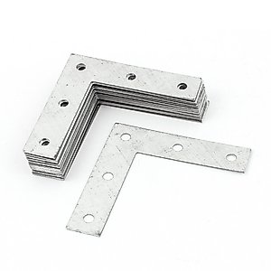 uxcell a15062600ux0139 L Type Flat Metal Corner Braces Angle Brackets Plate Connector (Pack of 20)