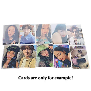 Black Lotus 100pcs/Lot Love Heart-Shape Laser Flashing Card Sleeves Trading Cards Film Magic Kpop Card Protector Holographic Foil Protective Cover (58x89mm)