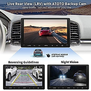 ATOTO F7WE 9 inch Double Din Car Stereo, Wireless CarPlay & Wireless Android Auto, Touchscreen Car Radio with Bluetooth, Mirror Link, HD LRV, GPS Navi, USB Video & Audio, Voice Control, F7G209WE